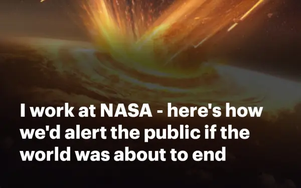 I head up NASA's asteroid warning division. This is how we'd alert the ...