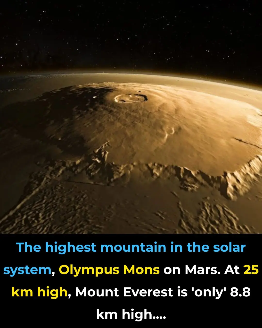 Olympus Mons: The largest volcano in the solar system