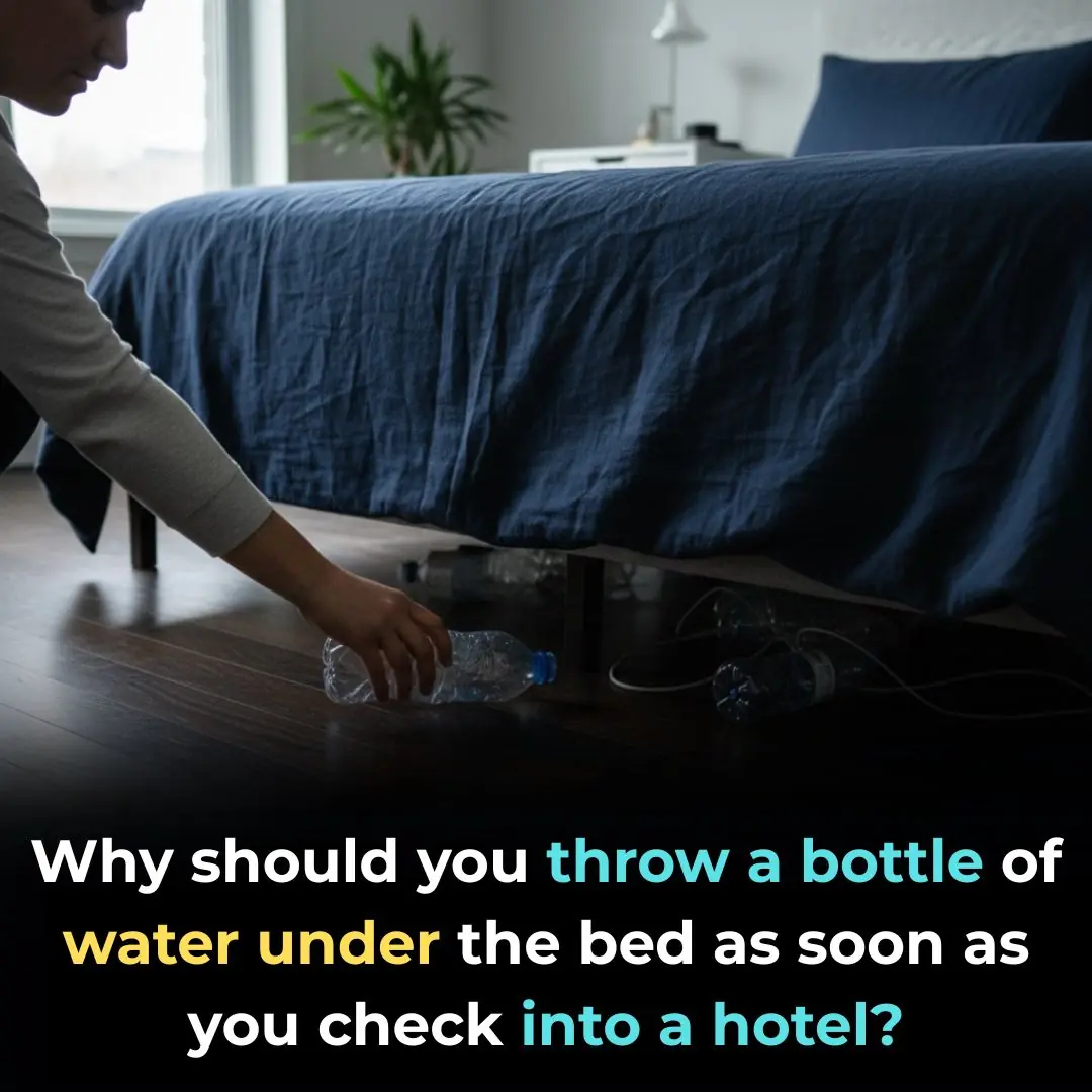 Why You Should Toss a Water Bottle Under Your Hotel Bed