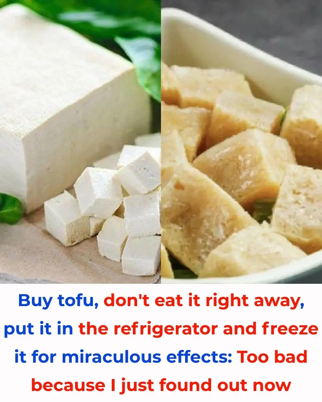Don’t Eat Tofu Immediately After Buying – Freeze It First for Amazing ...