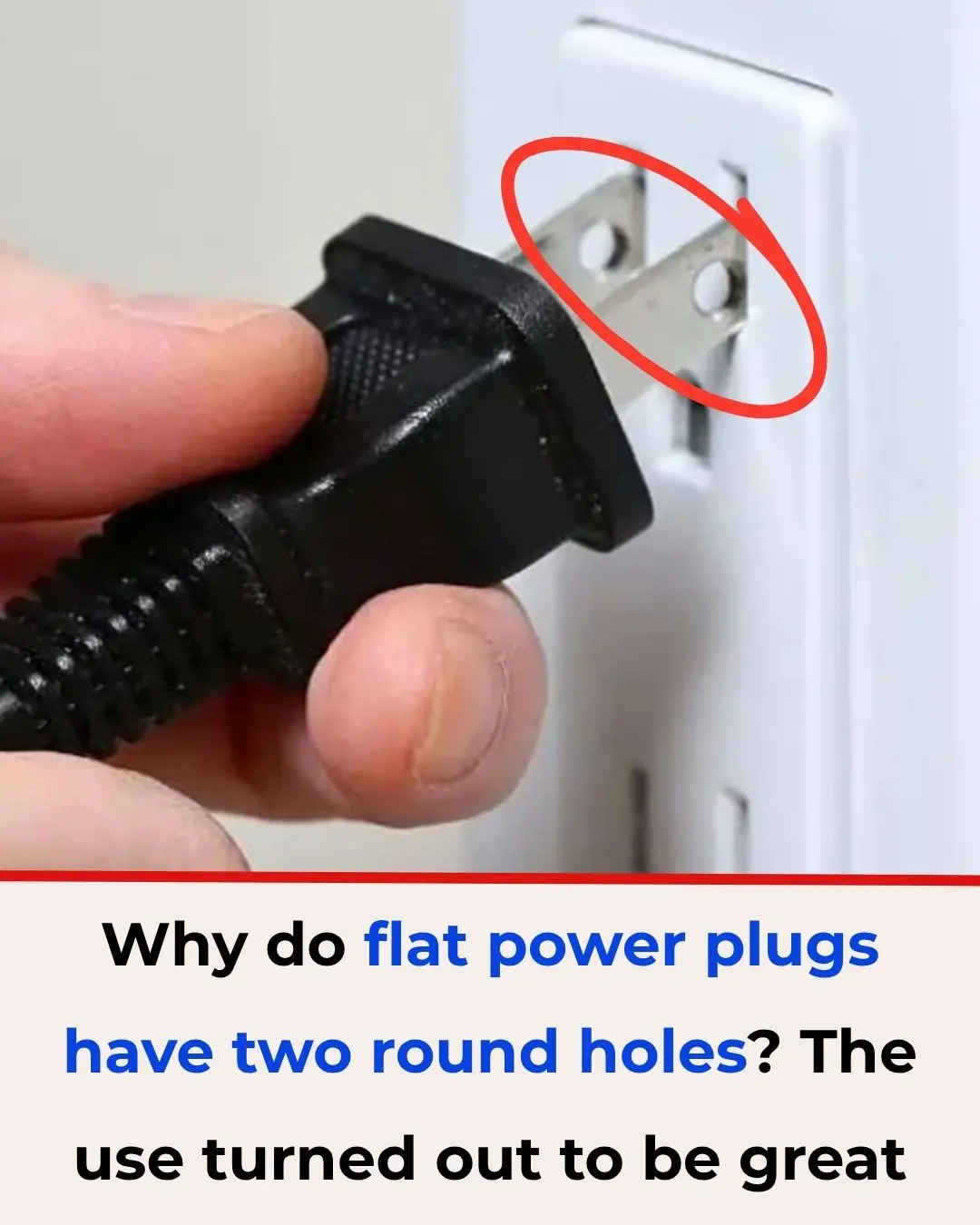 Why Are There Two Tiny Holes on Flat Electrical Plugs? The Reason Is ...