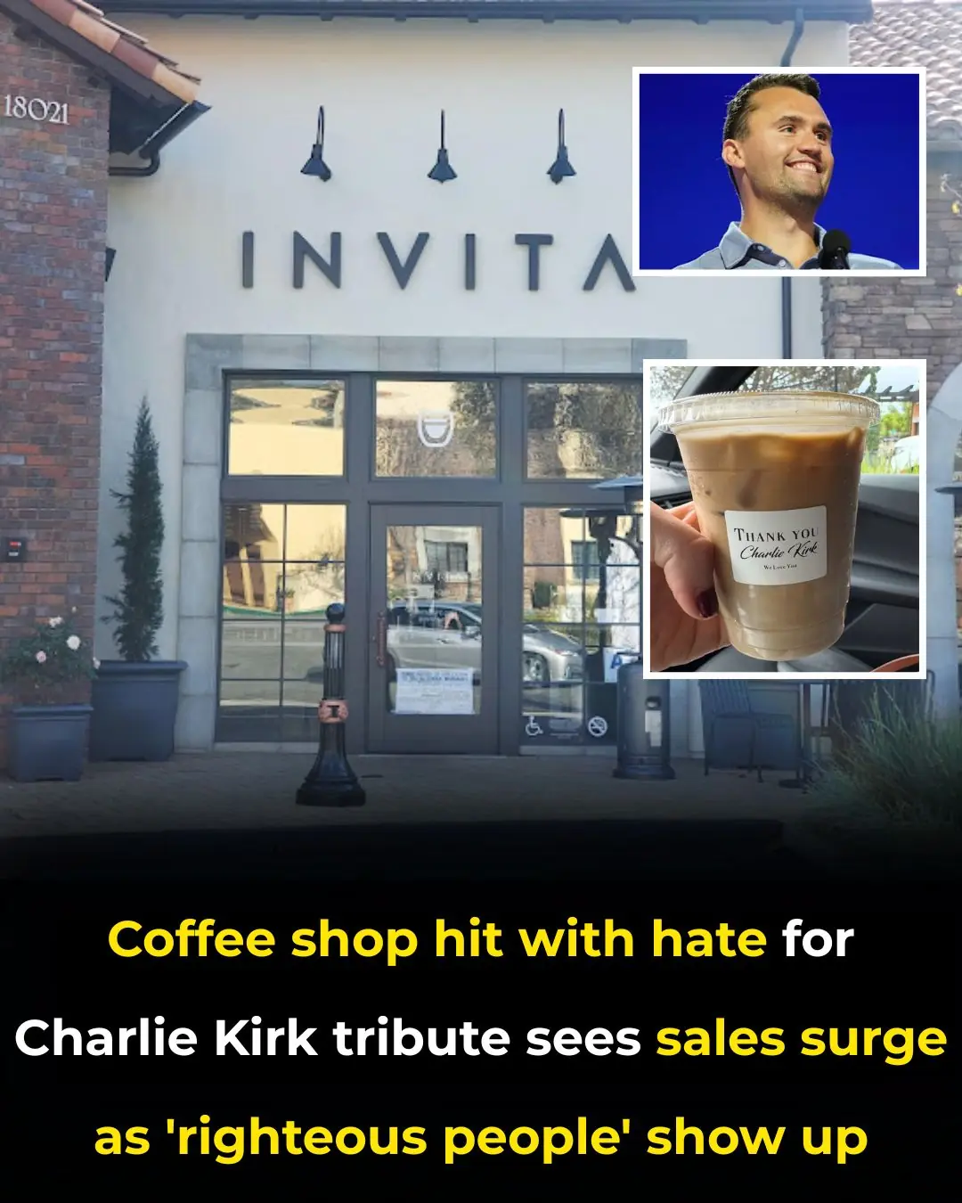 Coffee shop hit with hate for Charlie Kirk tribute sees sales surge as ...
