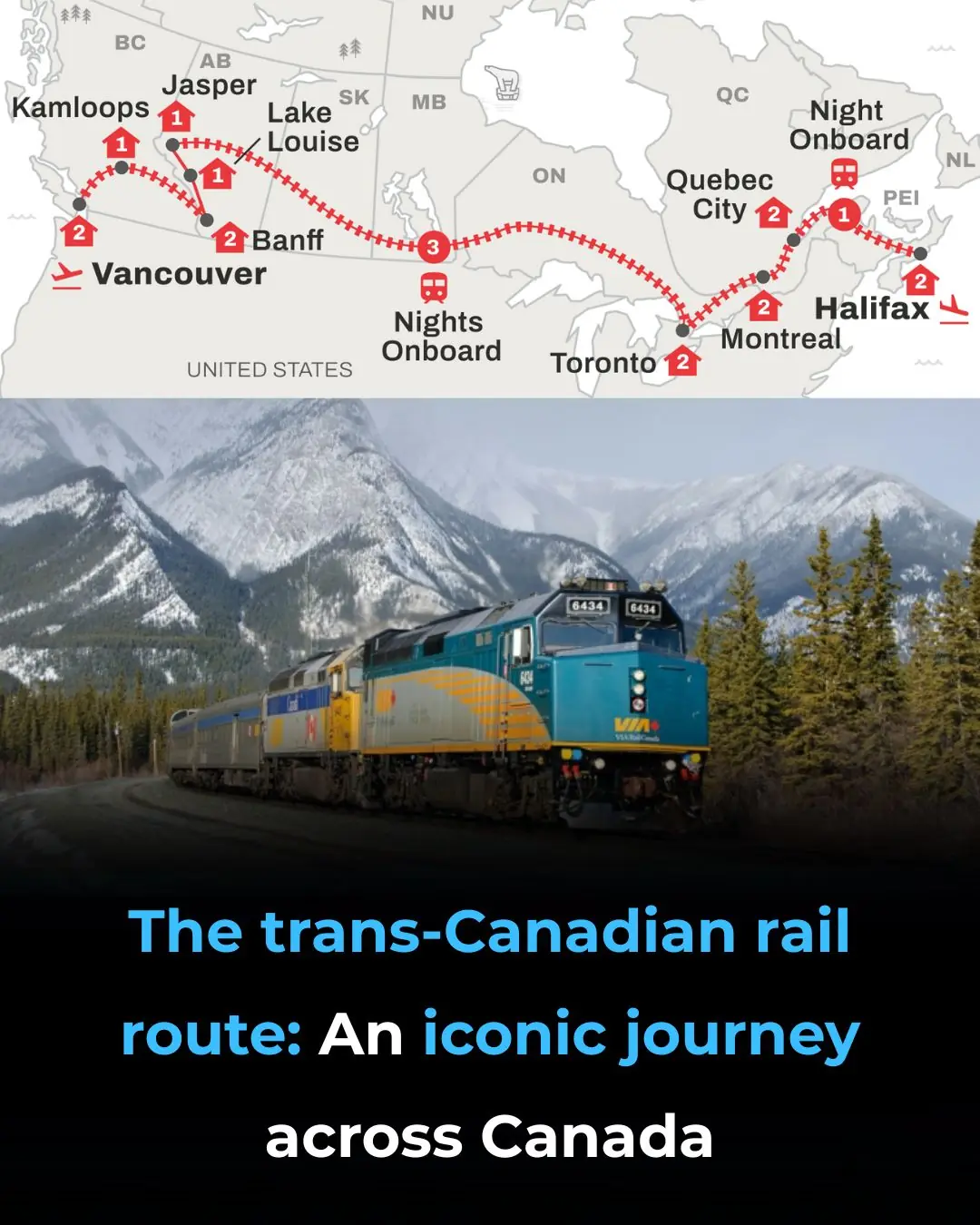 The Trans-Canadian Rail Route: An Iconic Journey Across Canada