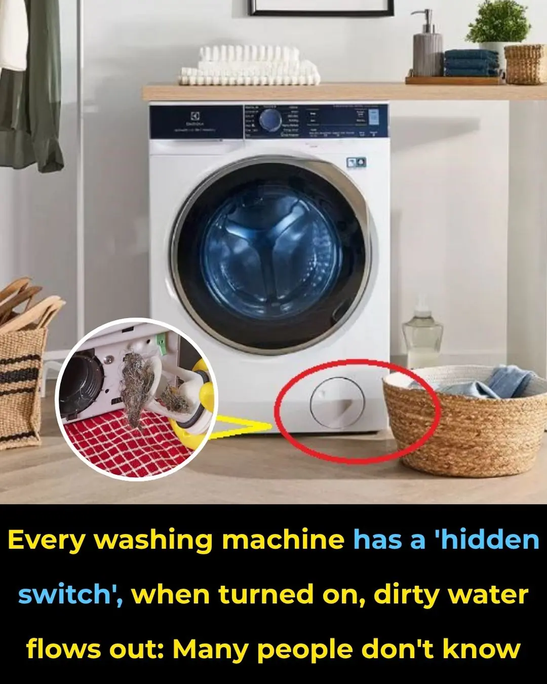 Every Washing Machine Has a "Hidden Switch" That Releases Dirty Water ...
