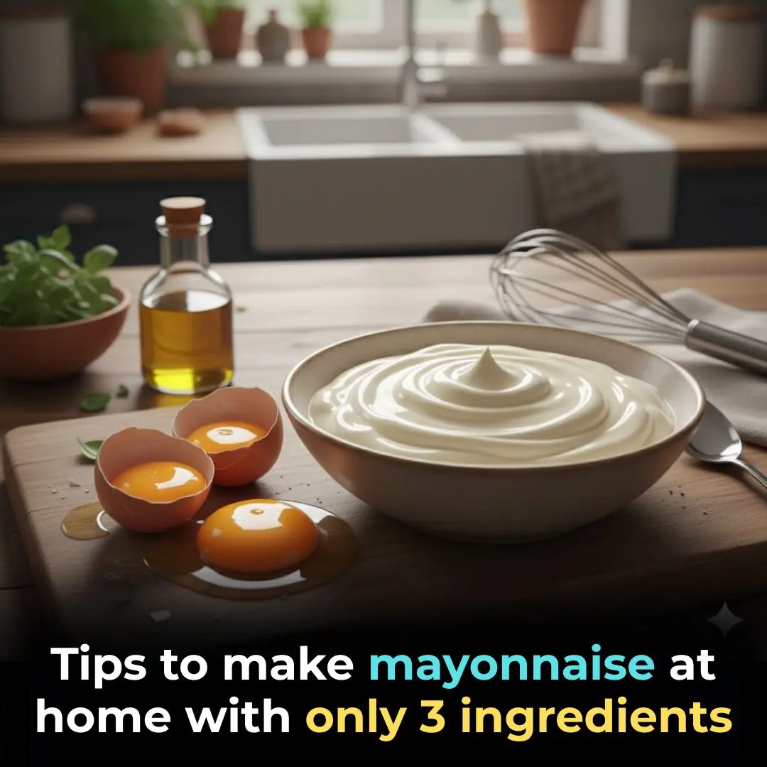 Tips to make mayonnaise at home with only 3 ingredients