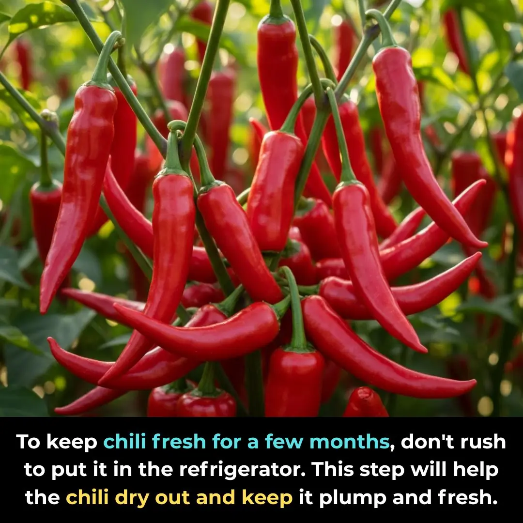 To keep chili fresh for a few months, don't rush to put it in the ...